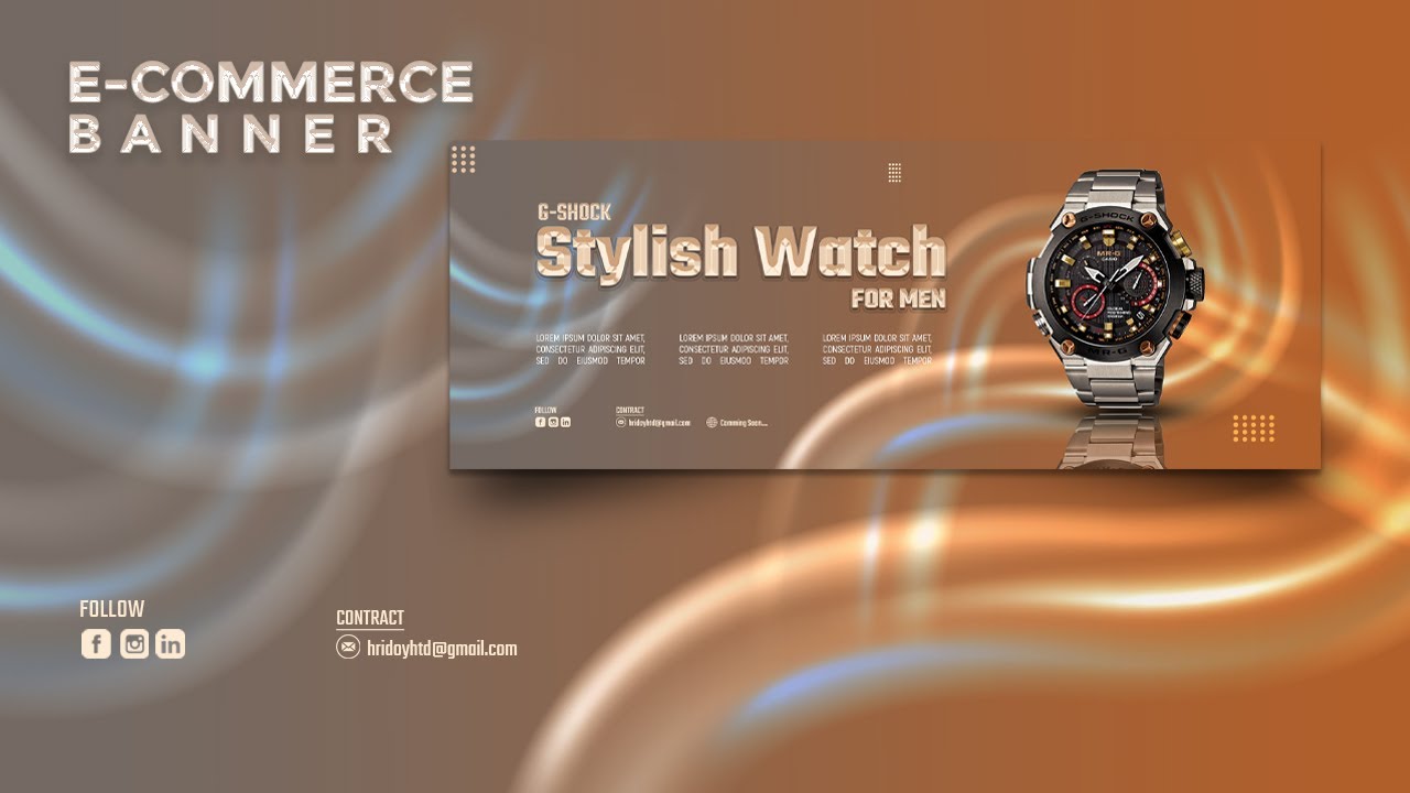 Professional E-commerce Product Banner Design | Design Tutorial in ...