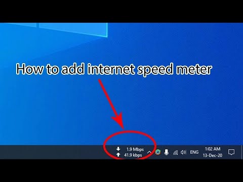 Display internet speed on taskbar in windows II How to add speed meter ...