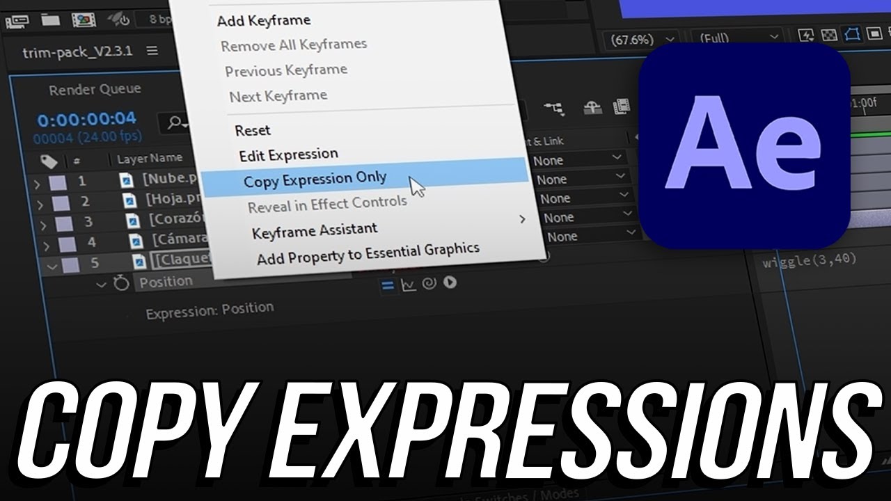 Cómo copiar expresiones | After Effects Tutorial - YouTube