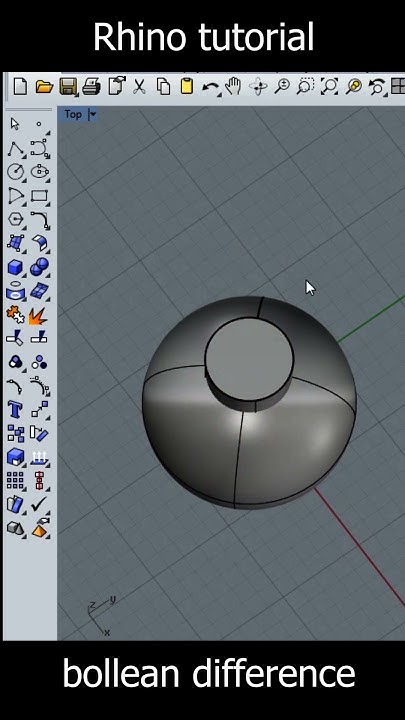 Rhino 3D/Boolean Difference#tutorial - YouTube