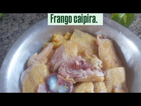 Galinha caipira simples e gostosa. 😋🍗 #frangocaipira #galinhacaipira #receitasimples #comidacaseira