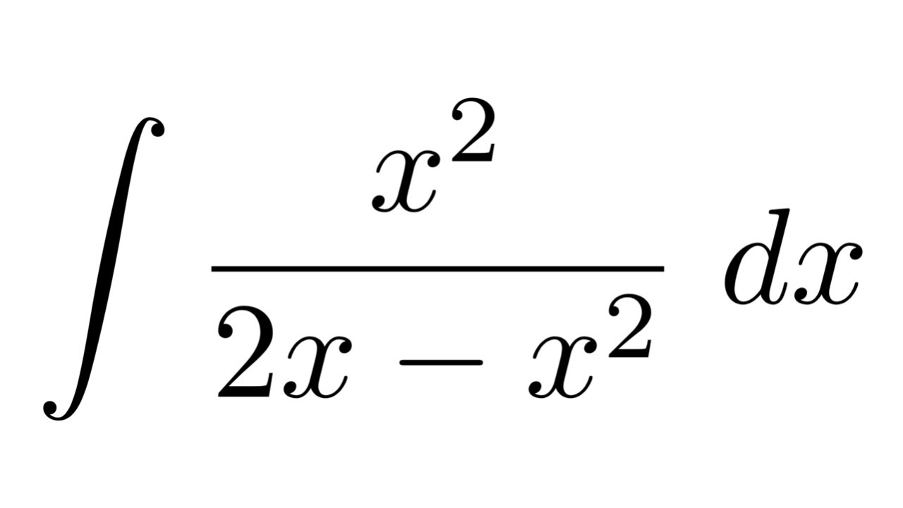 Integral Of X 2 2x x 2 YouTube