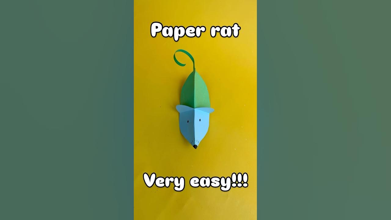 How to make very easy paper rat| paper rat craft for kids #papercraft #diy - YouTube