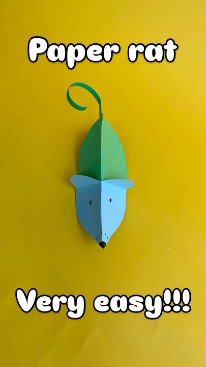 How to make very easy paper rat| paper rat craft for kids #papercraft #diy - YouTube