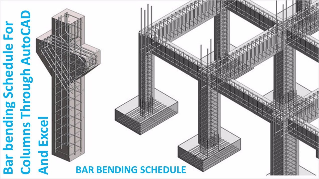 How To prepare bar bending schedule for columns Through Auto cad And ...