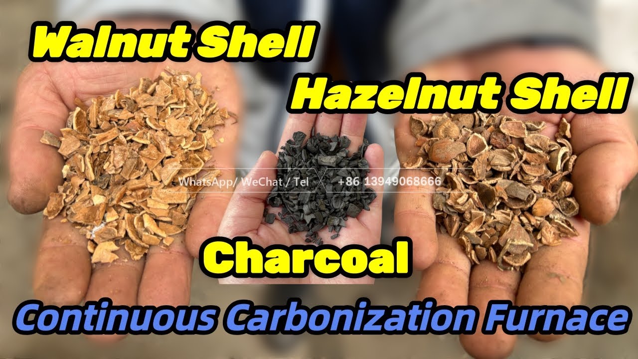 Hazelnut Shell Walnut Shell Charcoal Production Whole Process ...
