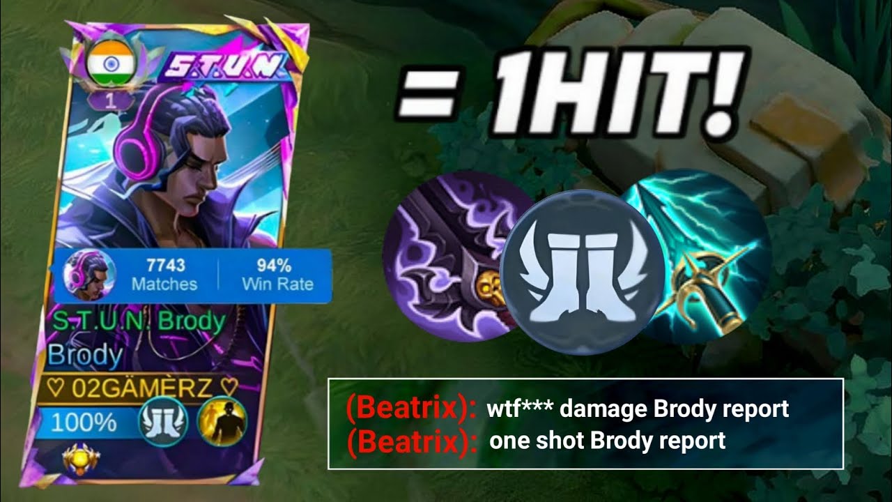 TOP 1 GLOBAL BRODY BEST 1 HIT BUILD 2025!🔥 - THE MOST BRUTAL DAMAGE ...