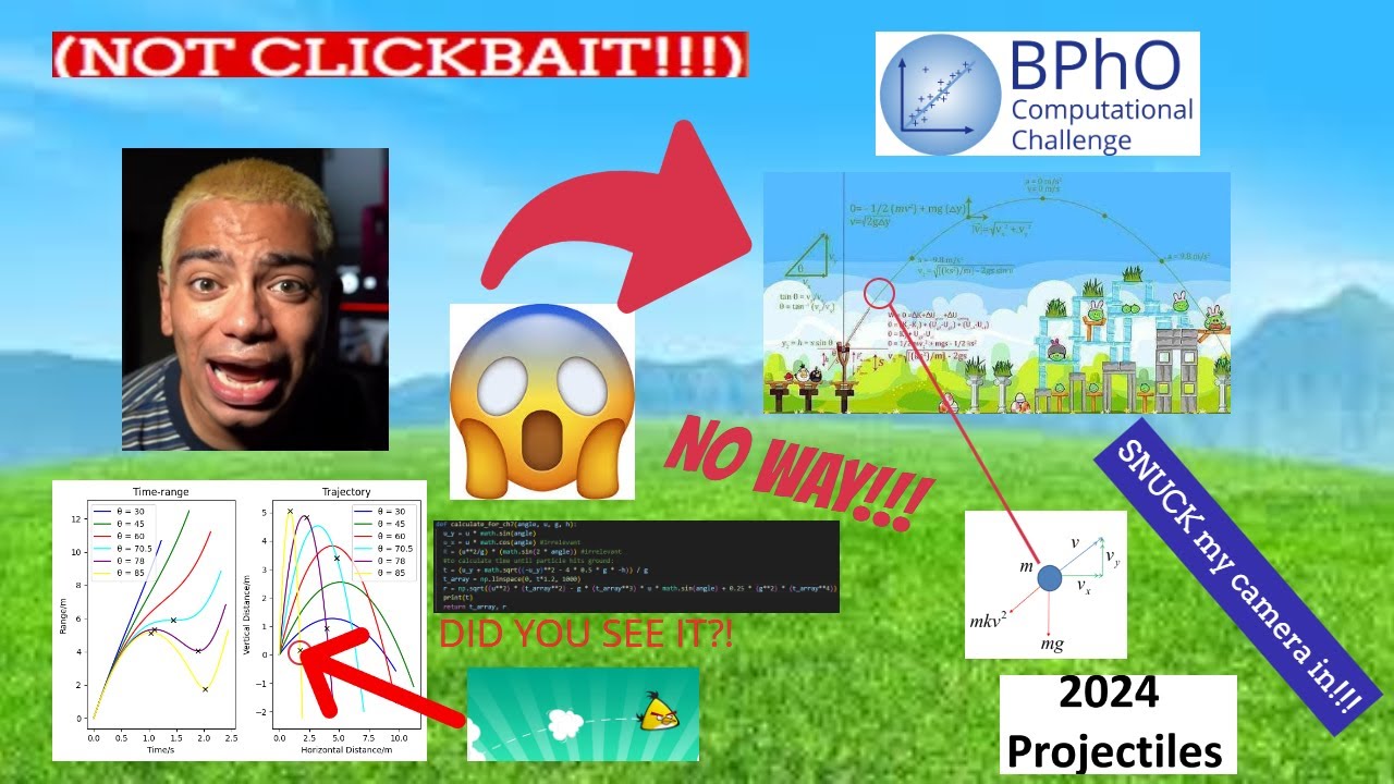 BPhO Computational Challenge 2024 - Projectile Motion - YouTube