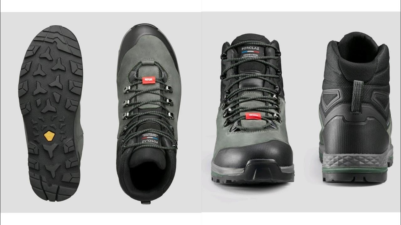 MT100 Waterproof high ankle trekking shoe with contact grip #forclaz ...