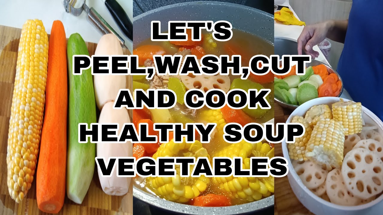 LET'S PEEL, CUT, WASH & COOK HEALTHY SOUP VEGETABLES 😱 #asmr #healthy # ...