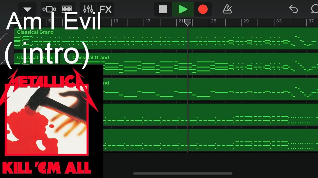 Covering “ Am I Evil intro by Metallica/ tutorial😁 - YouTube