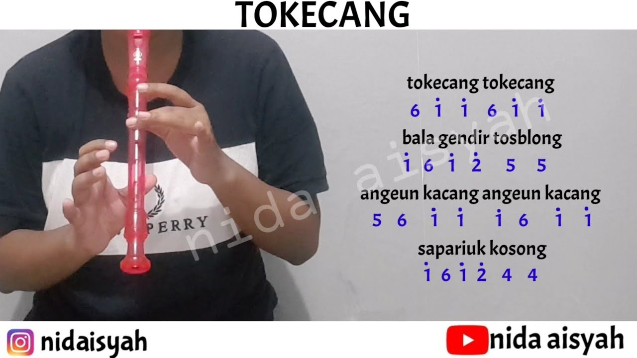 NOT ANGKA RECORDER TOKECANG | TUTORIAL MUDAH MAIN RECORDER LAGU DAERAH ...