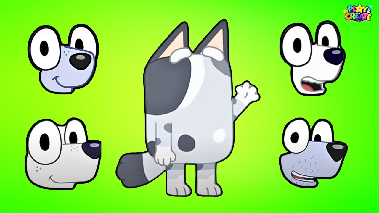 Bluey - Muffin and Friends Make a Funny Face Theme! - YouTube