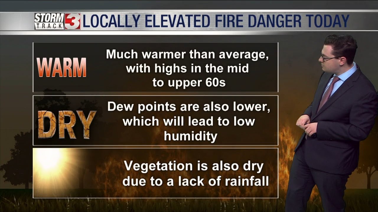 Low humidity leads to elevated fire danger across the region - YouTube