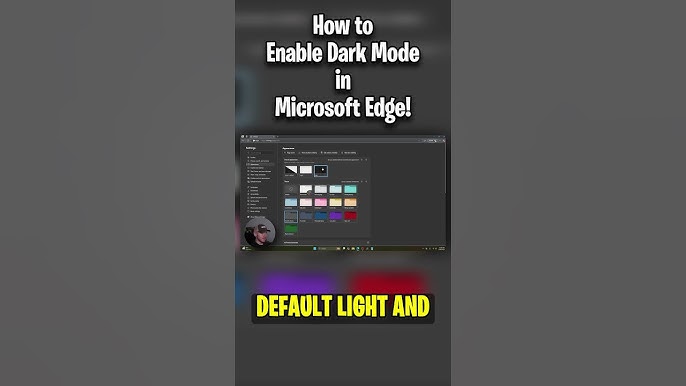 How To Enable Dark Mode In Microsoft Edge Browser Youtube How To
