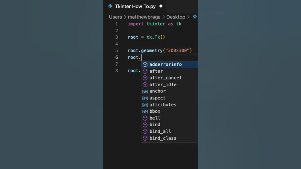 Tkinter Window Title And Shape Python Coding Shorts Youtube