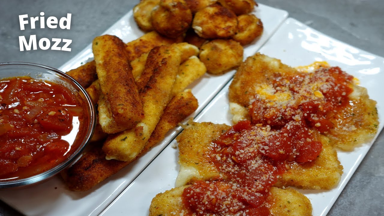 Mozzarella Fritti - Light, Crispy Fried Mozzarella - YouTube