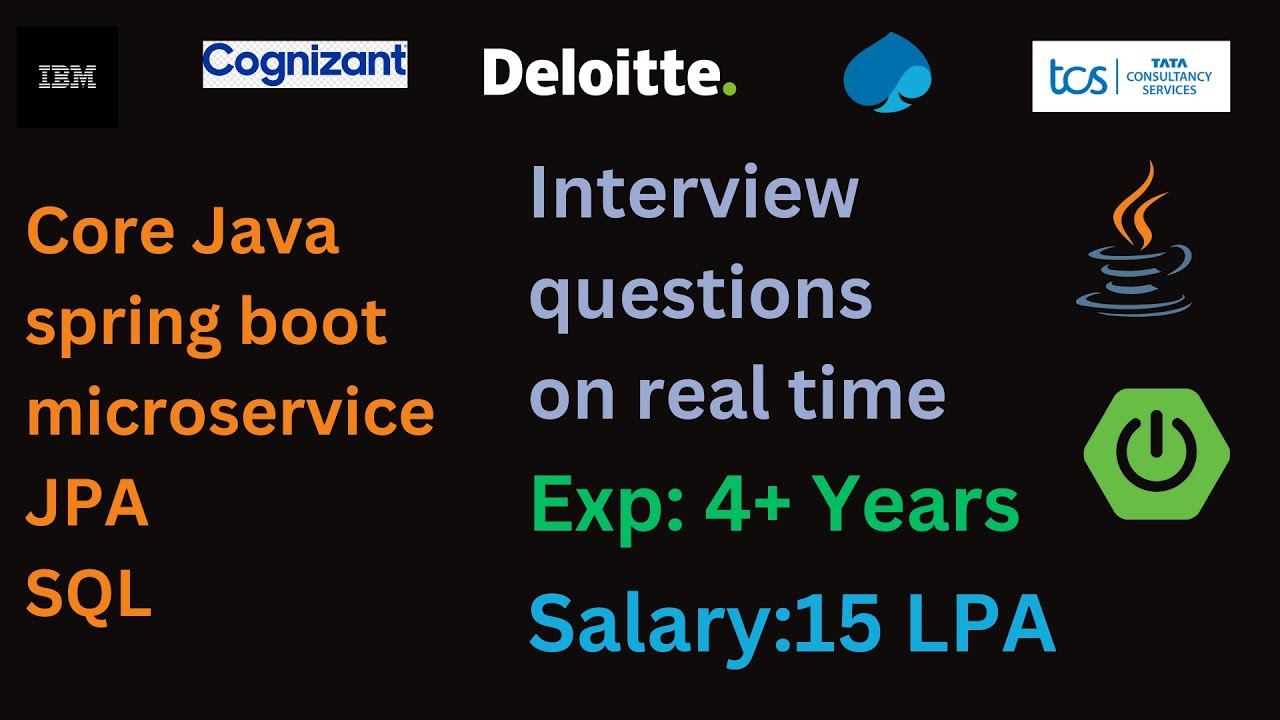 Java Spring Boot 4 Years Interview Experience - YouTube