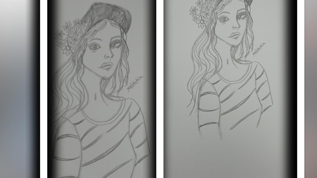 Drawing a easy beautiful girl||HOW TO DRAW A GIRL||art video - YouTube