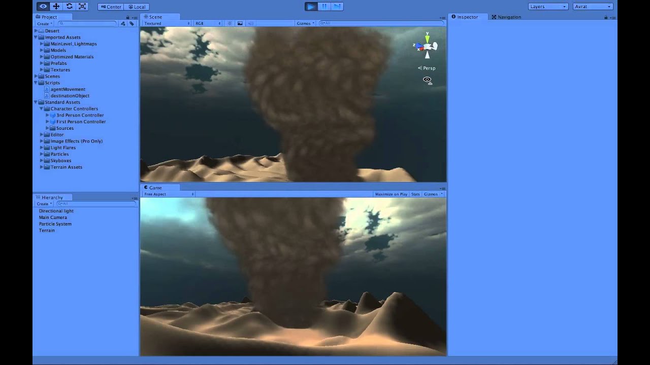 Sample Dust Storm Animation in Unity - YouTube