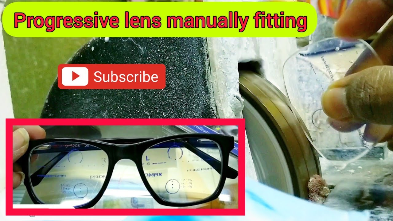 progressive lens manual fitting process - YouTube
