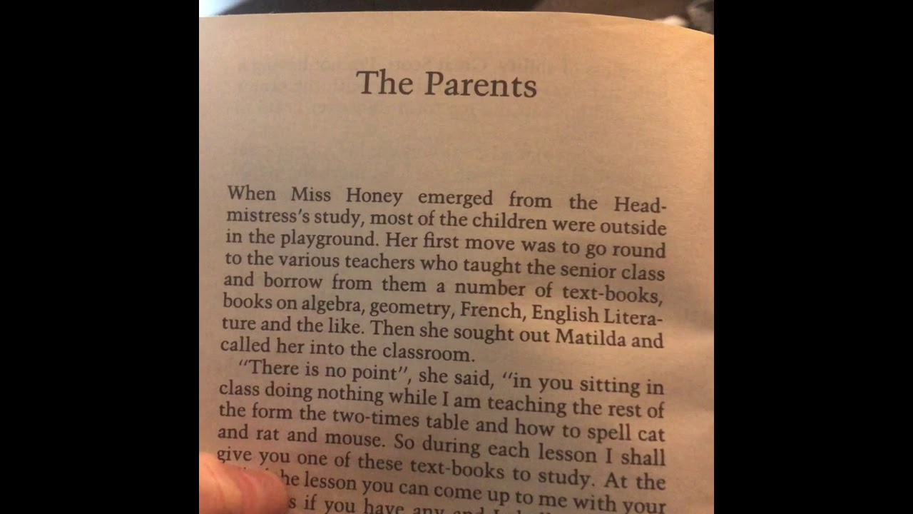 Matilda Chapter 9 - YouTube