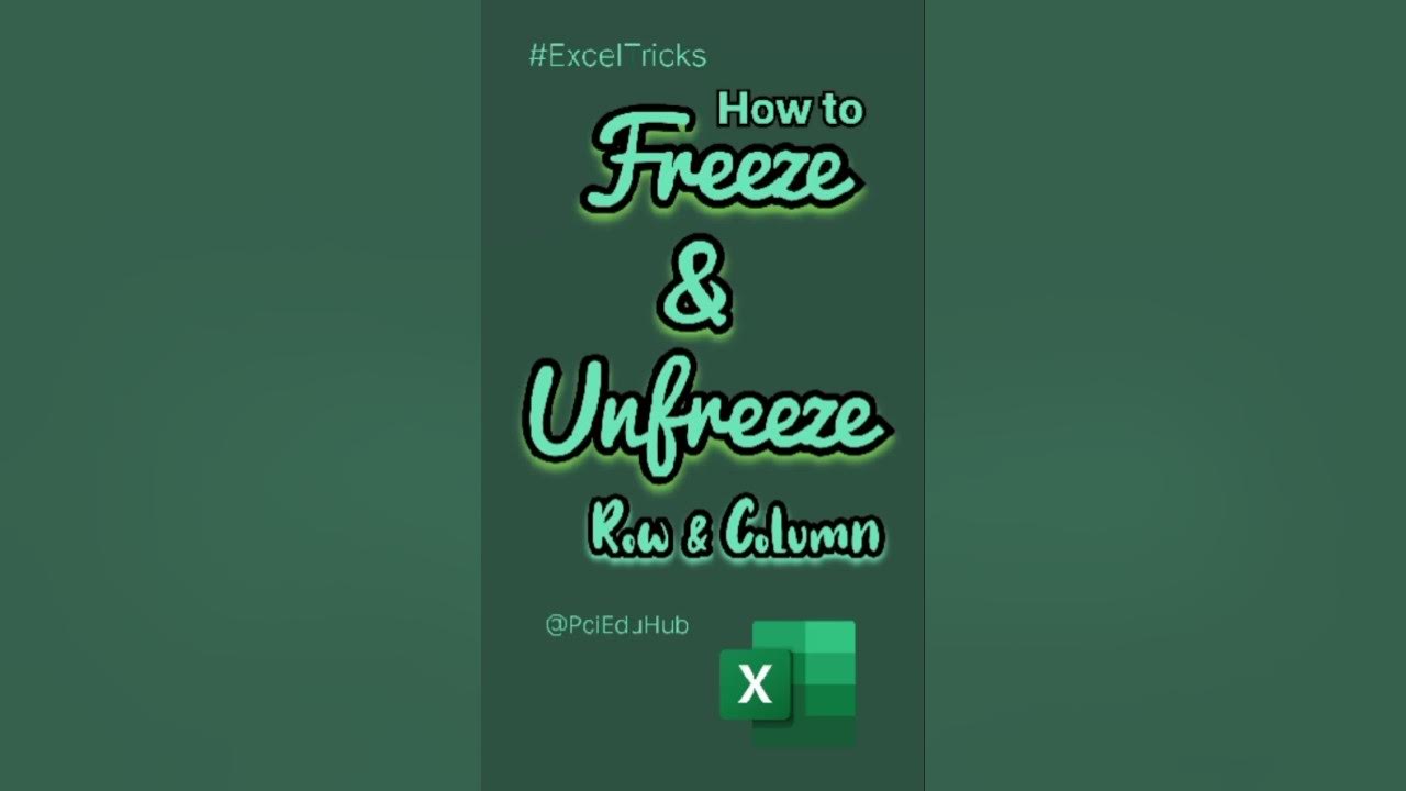 How to Freeze & Unfreeze in Excel sheet? @PCIEduHub #Excel #exceltips #exceltricks - YouTube