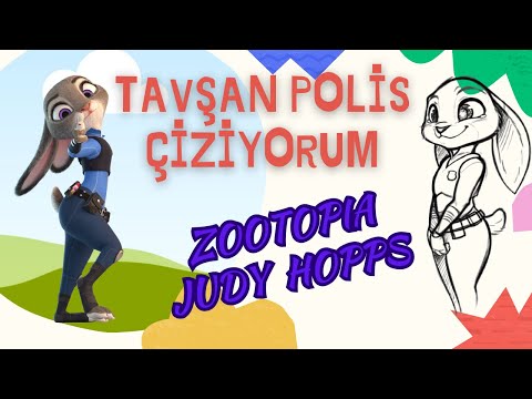 TAVŞAN POLİS ÇİZİMİ | How to draw Judy Hopps? | ZOOTOPIA CHARCOAL