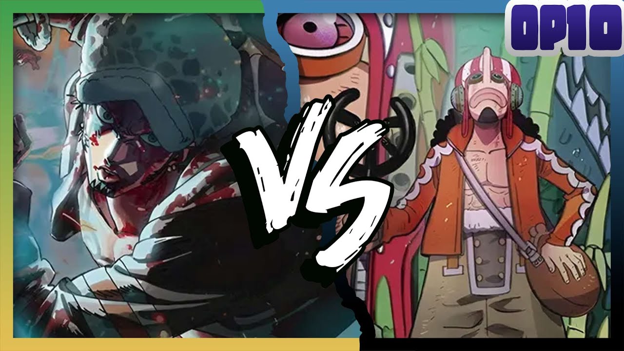 Green Yellow Trafalgar Law vs Blue Black Usopp | One Piece TCG Gameplay ...