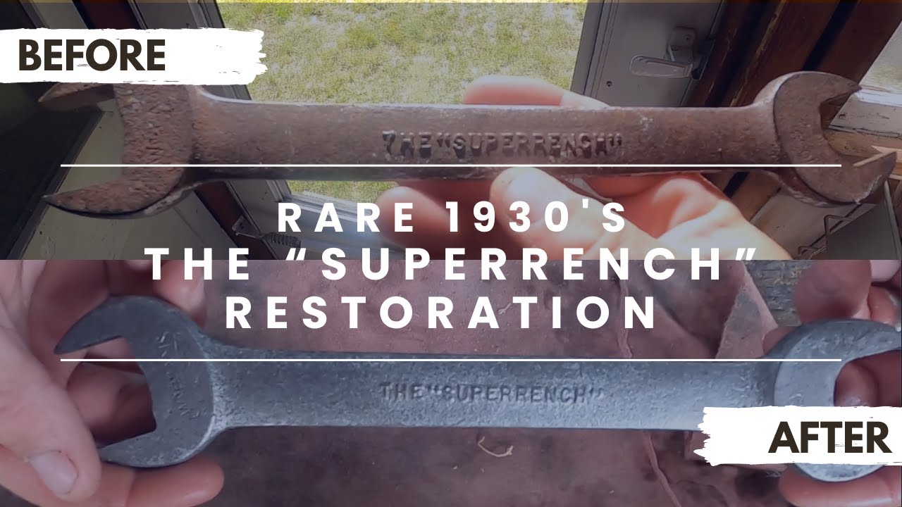 Rare 1930's Williams Tappet Wrench restoration - The "Superrench" - YouTube