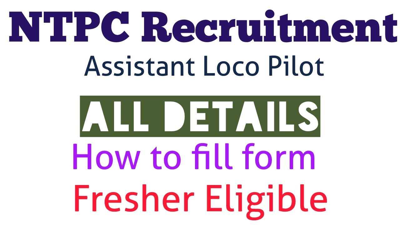 NTPC (UTL) Recruitment 2021 - Fresher eligible - How to fill form All ...