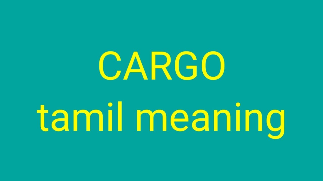 CARGO Tamil Meaning sasikumar YouTube cargo-tamil-meaning-sasikumar-youtube