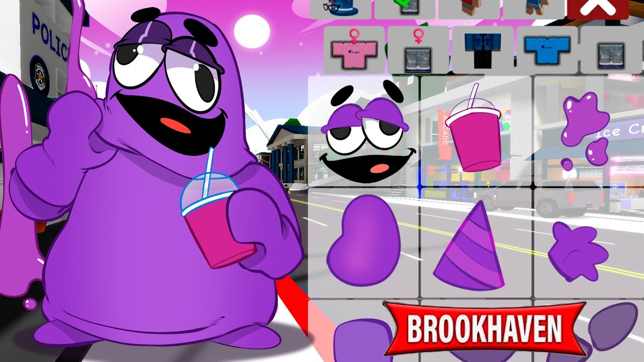 How To Turn Into Mcdonalds Grimace In Roblox Brookhaven New Update