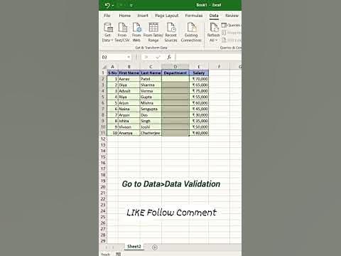 To Create Drop Down List in Excel || Excel me Drop Down List kaise banaye new tricks#excel - YouTube