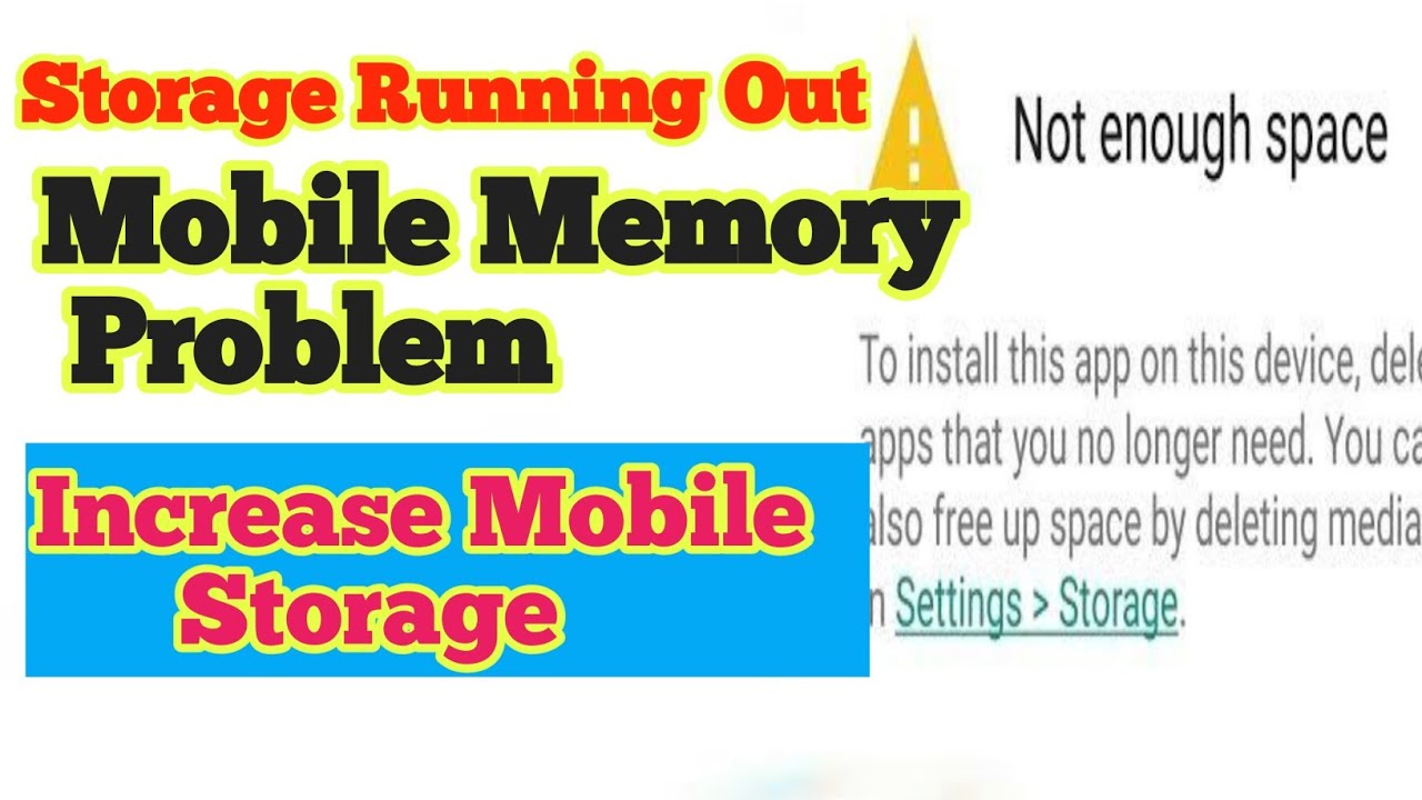 Mobile space Running Out solution | increase mobile internal storage ...