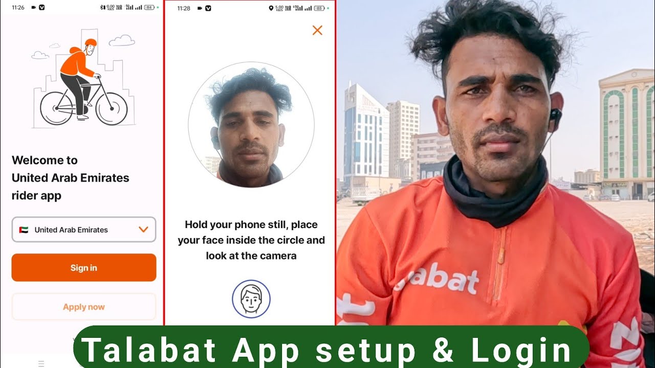 How to login and setting talabat rider aap datails uae - YouTube