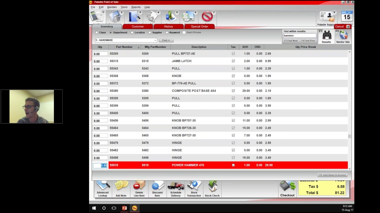 Paladin Essentials :The Invoice Quote Module | Paladin Point of Sale ...