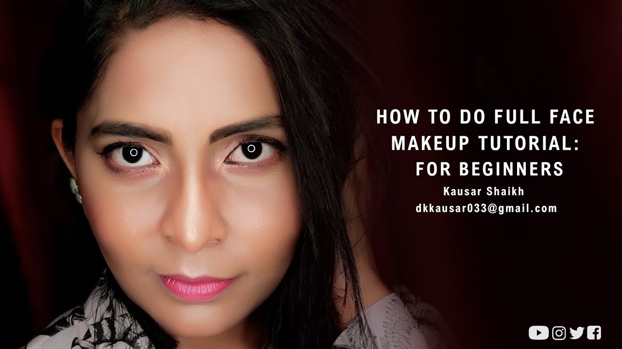 How To Do Full Face Makeup Tutorial: For Beginners - YouTube