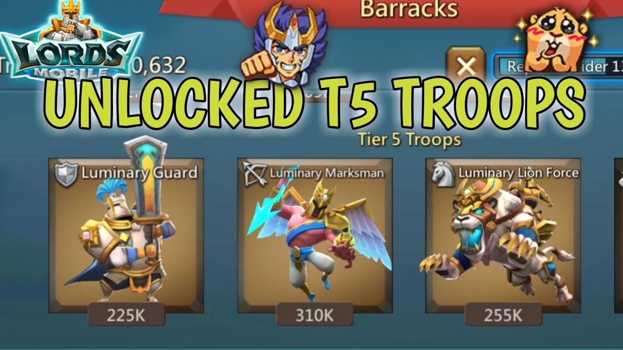 Lords Mobile - F2P Unlocked T5 Troops | T5 Troops Unlock And Train ...
