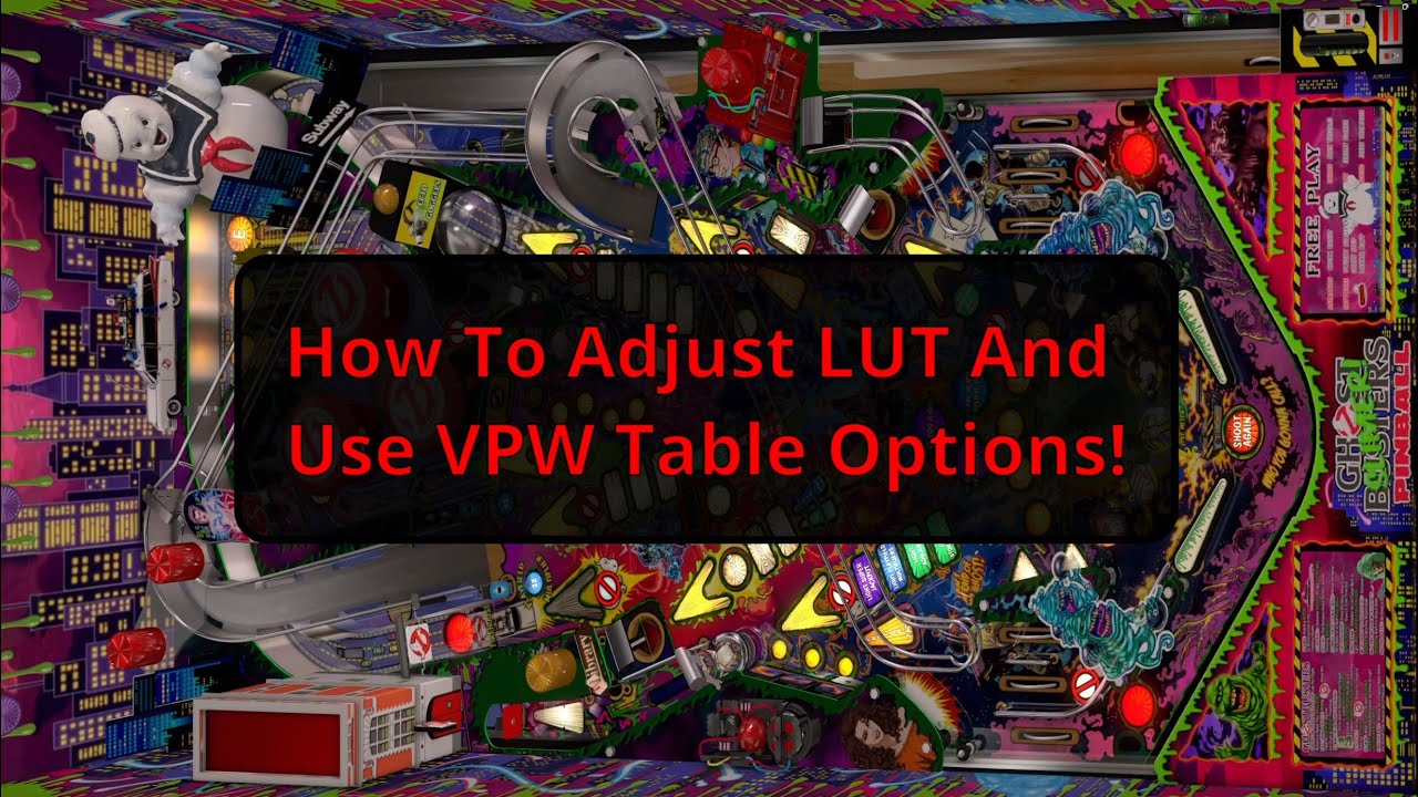 How To Use LUT and VPW Options in VPX - YouTube