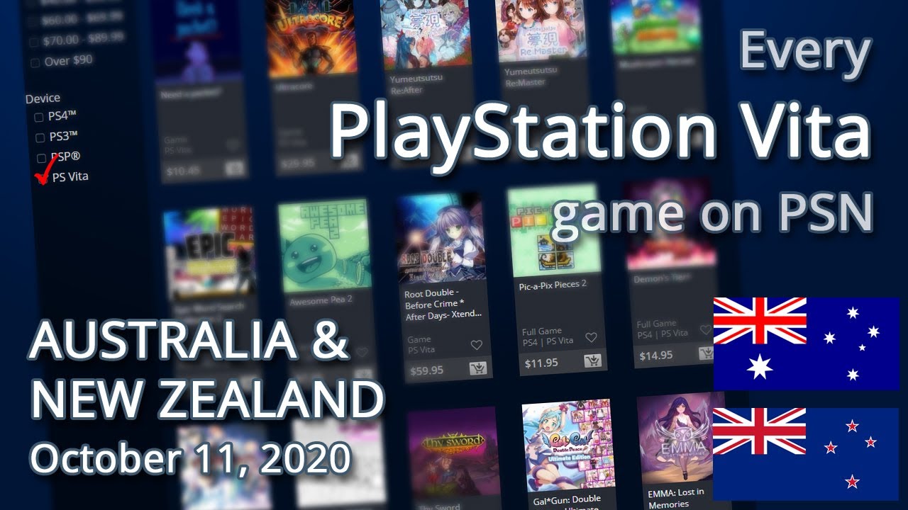 Every PLAYSTATION VITA game on the PlayStation Store AU NZ