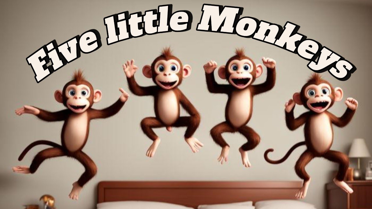 Five Little Monkeys Jumping On The Bed| Nursery Rhymes & Kids Songs ...