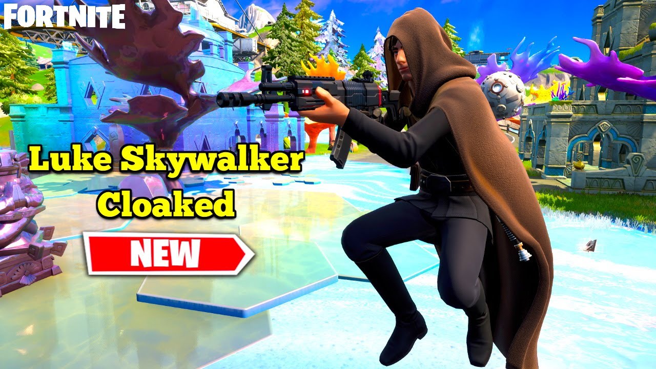 *NEW* LUKE SKYWALKER CLOAKED STYLE SKIN GAMEPLAY - FORTNITE X STAR WARS ...