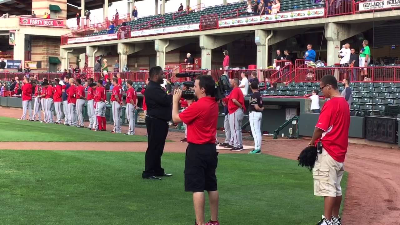 Erie Seawolves Game National Anthem - YouTube