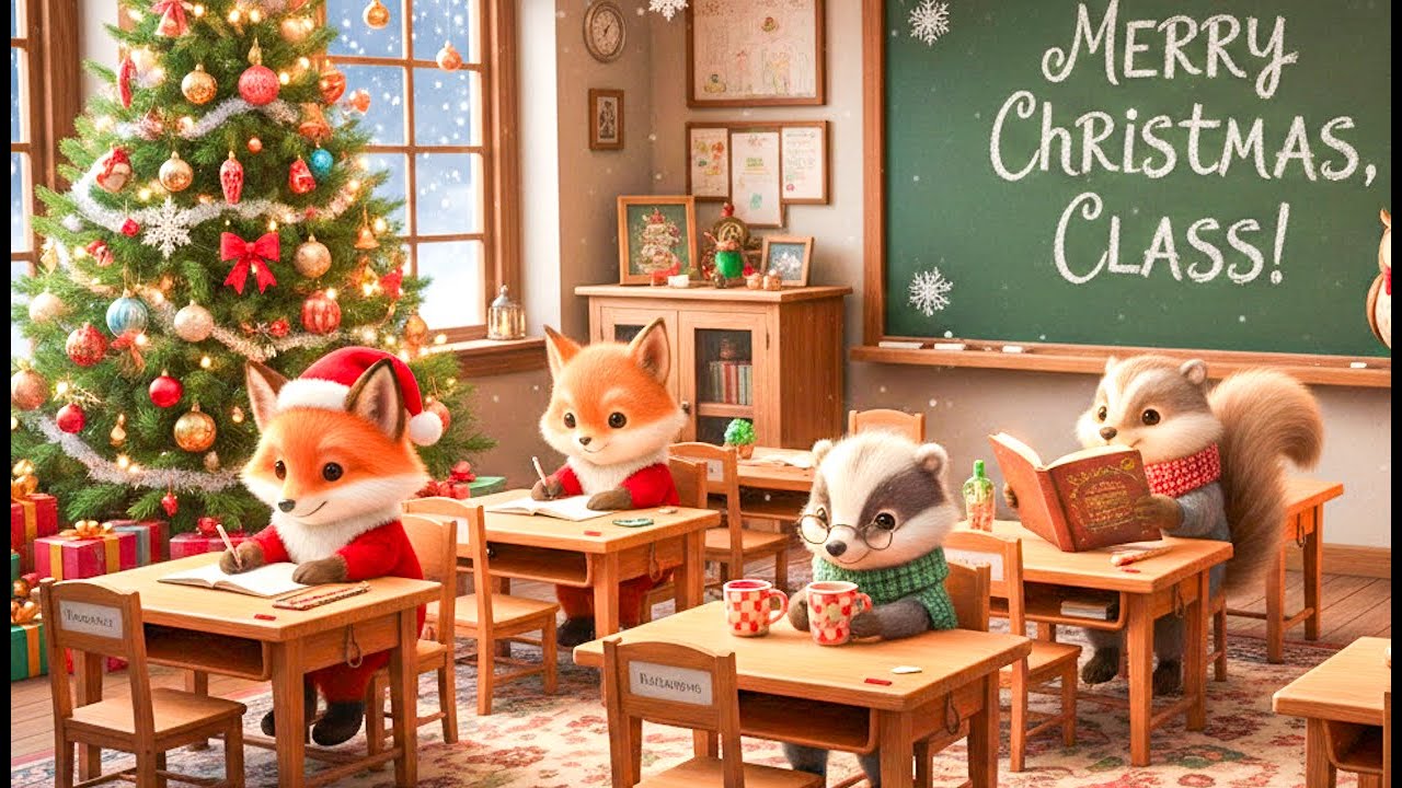Calm Christmas Classroom Music 🎄 Soft Acoustic Guitar Instrumental for ...
