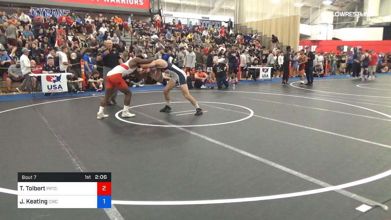 70 Kg Round Of 16 Tony Tolbert Pennsylvania Regional Training Center Vs Jake Keating Cavalier ...