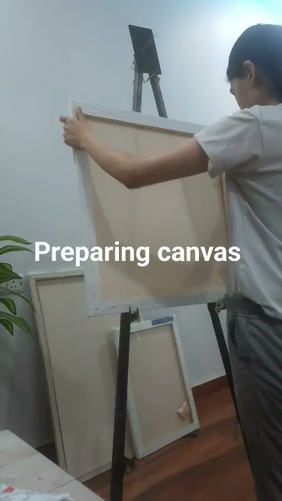 preparing canvas | #shorts | Sanya bandha - YouTube