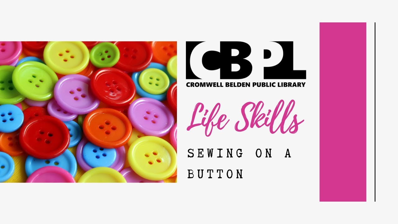 Life Skills for Kids - Sewing on a Button - YouTube