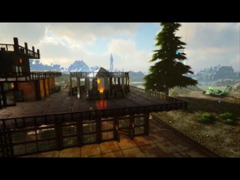 ARK: Survival Evolved_Crystal isle map build. Rooftop Gazebo - YouTube
