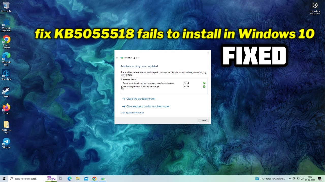 (FIXED) KB5055518 fails to install in Windows 10 - YouTube